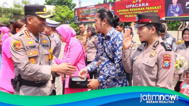 127 Personel Polres Sidoarjo Naik Pangkat Di Awal 2024